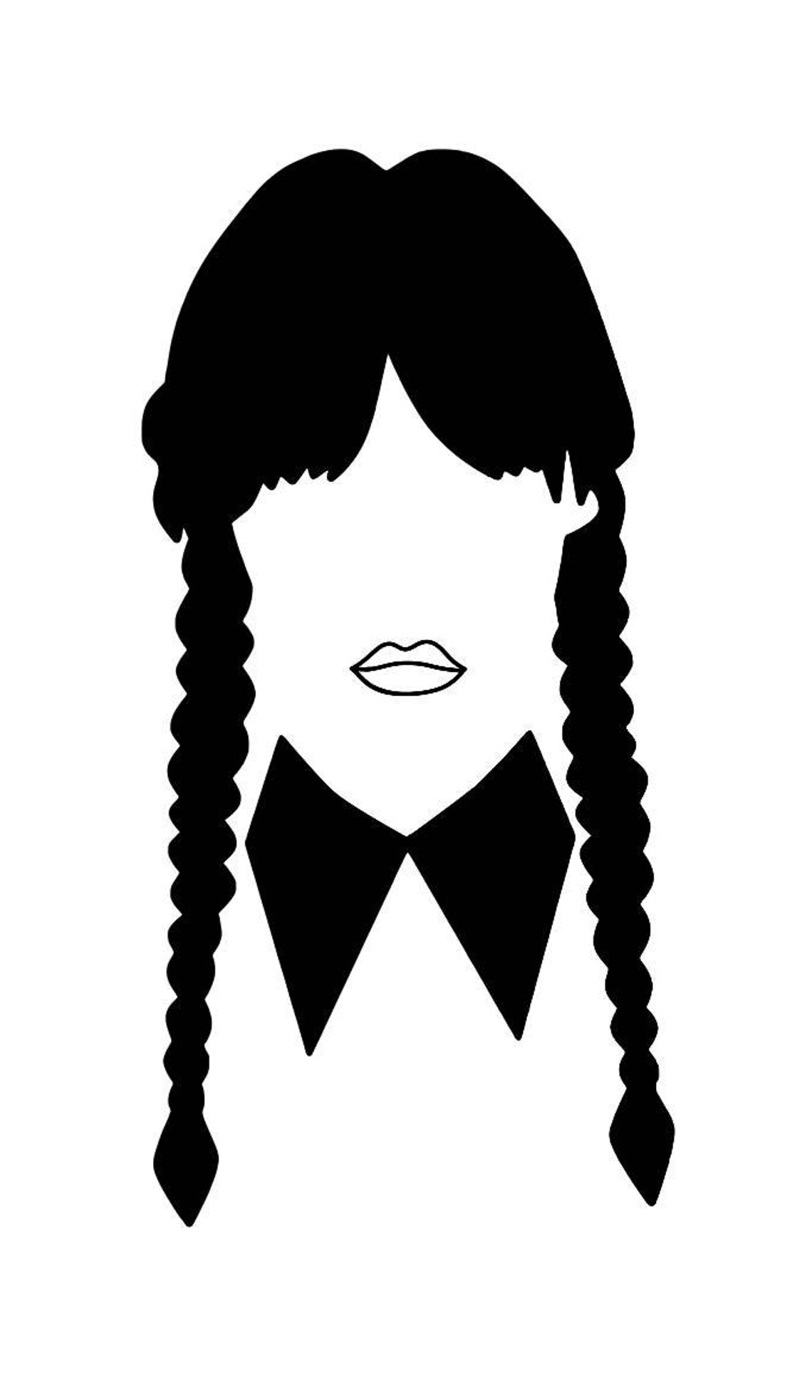 Wednesday Addams Silhouette Decal, Addams Family Decal - Etsy