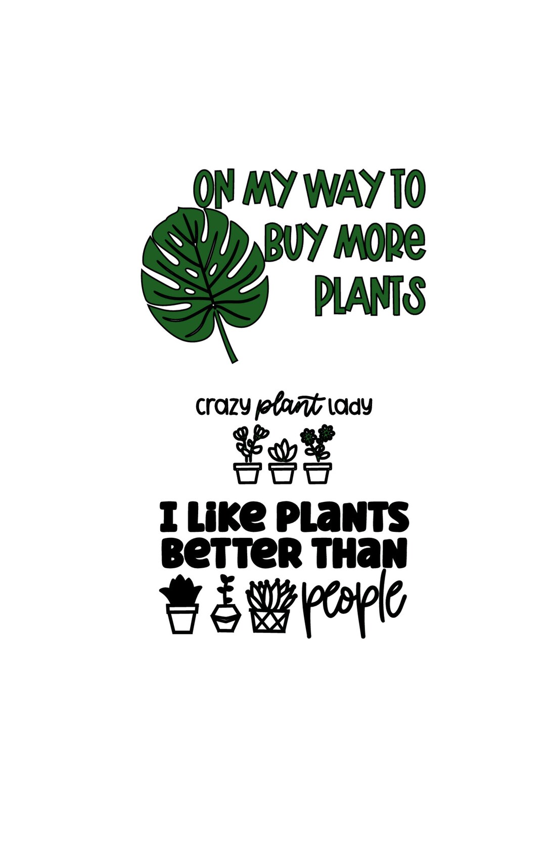 Plant Decals, Crazy Plant Lady Decals, on My Way to Buy More Plants ...