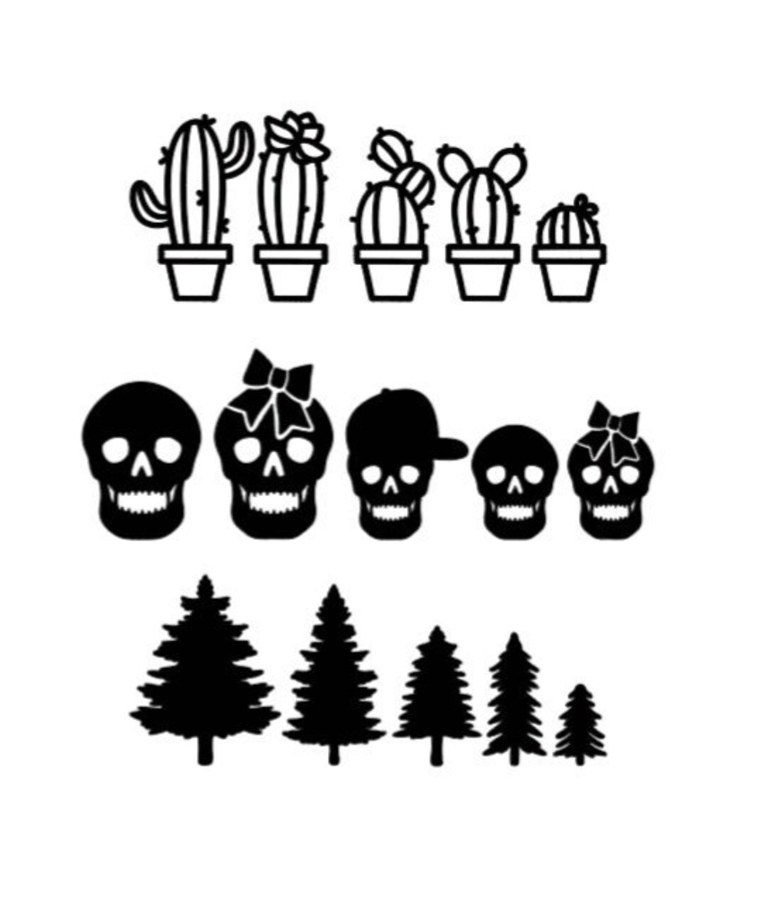 Alternative Family Car Decals: Cactus, Skull, Tree - Etsy