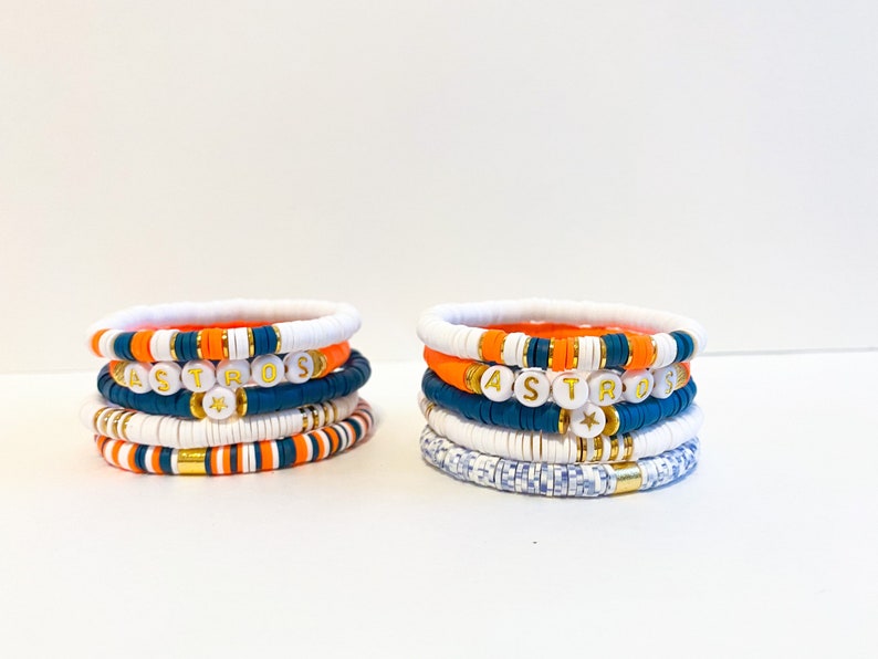 BEST SELLER Astros Heishi Bracelet Polymer Clay Disc - Etsy