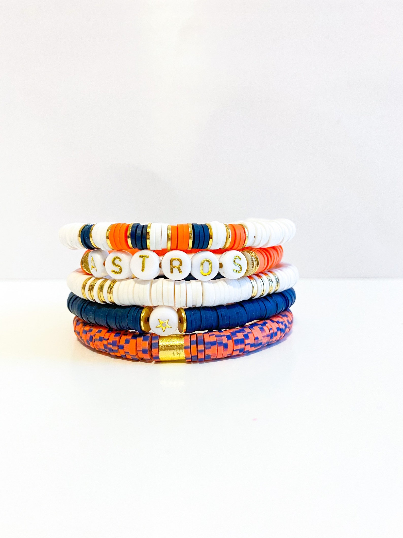 BEST SELLER Astros Heishi Bracelet Polymer Clay Disc - Etsy