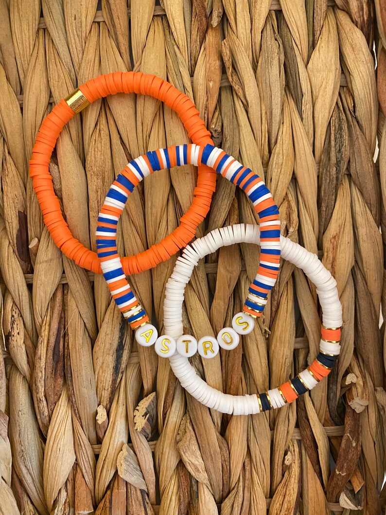 BEST SELLER Astros Heishi Bracelet Polymer Clay Disc - Etsy