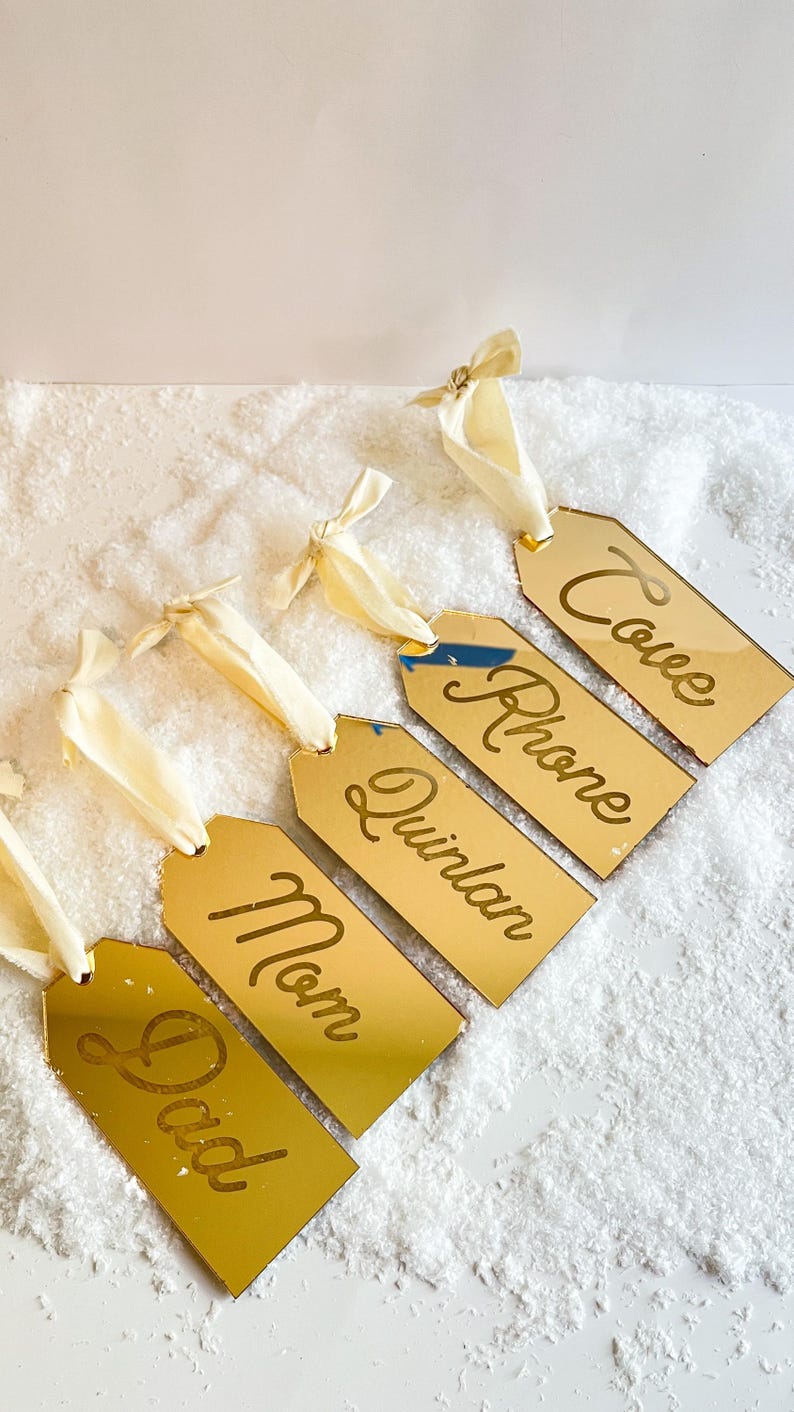 Personalized Name Tags | Gift Tags | Stocking Tags | Christmas Custom ...