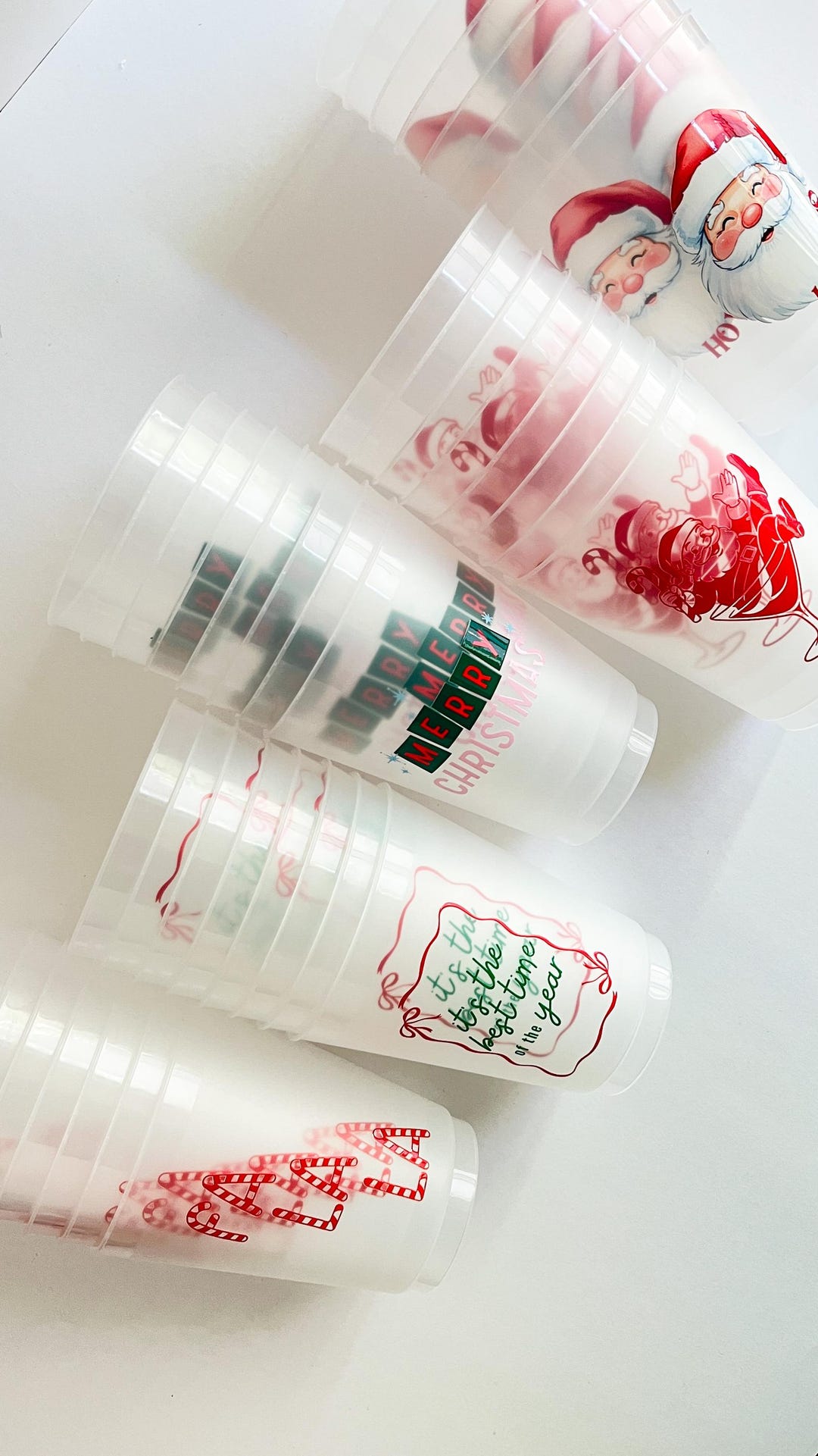 Christmas Frosted Cups | Festive Cups | 16OZ Holiday Cups - Etsy