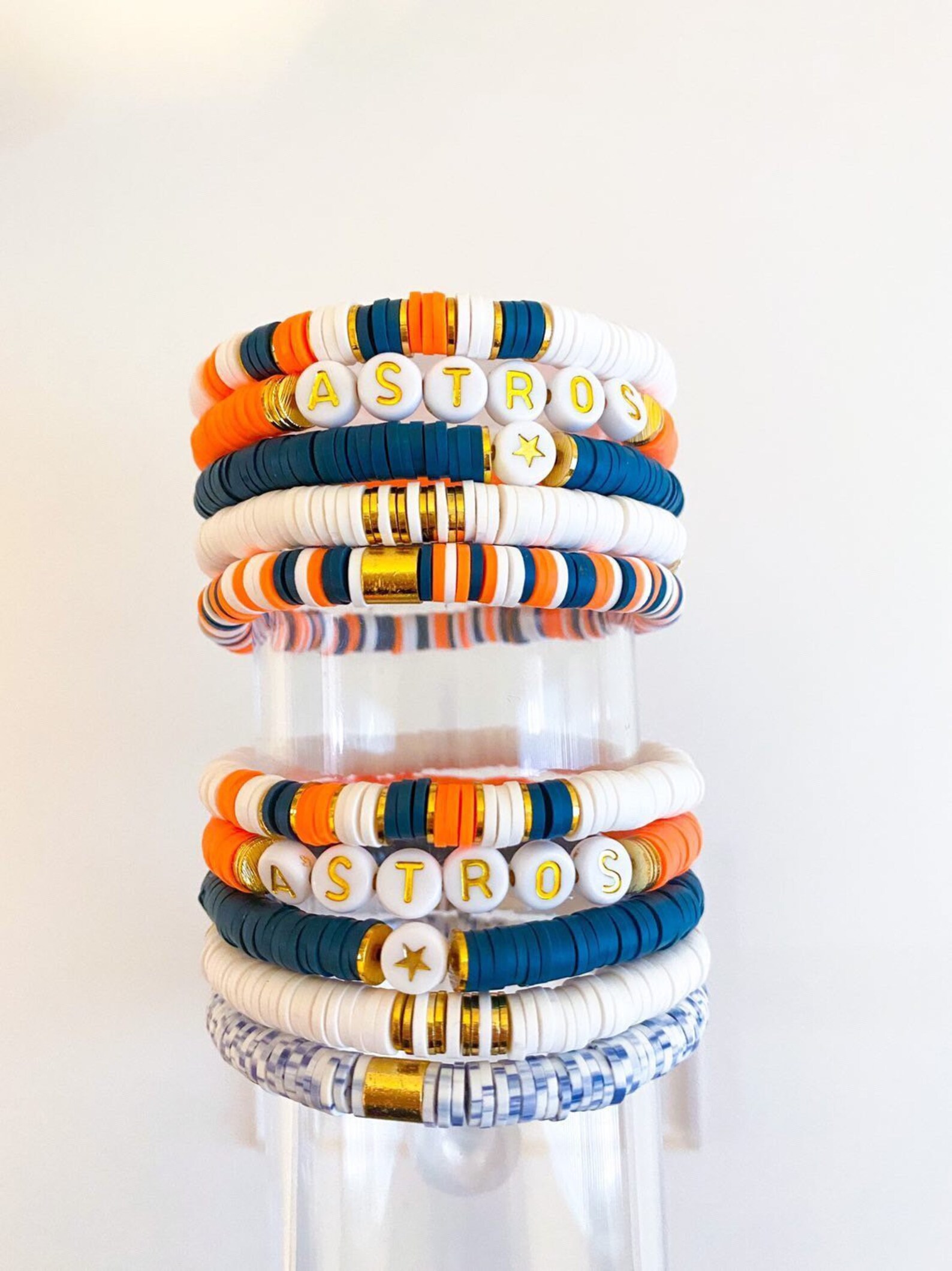 BEST SELLER Astros Heishi Bracelet Polymer Clay Disc - Etsy