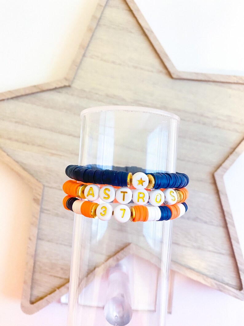 BEST SELLER Astros Heishi Bracelet Polymer Clay Disc - Etsy