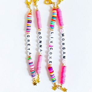 Custom Name Keychain | Polymer Clay Name Key Chain | Personalized ...