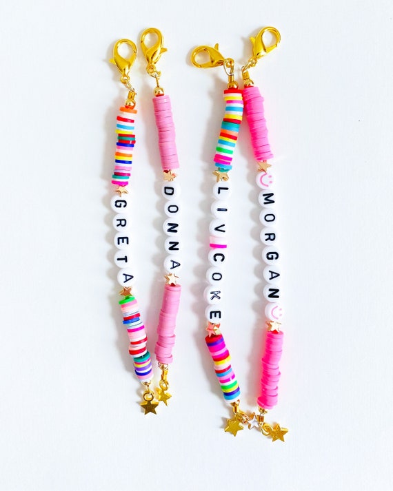 Custom Name Keychain Polymer Clay Name Key Chain Personal - Etsy