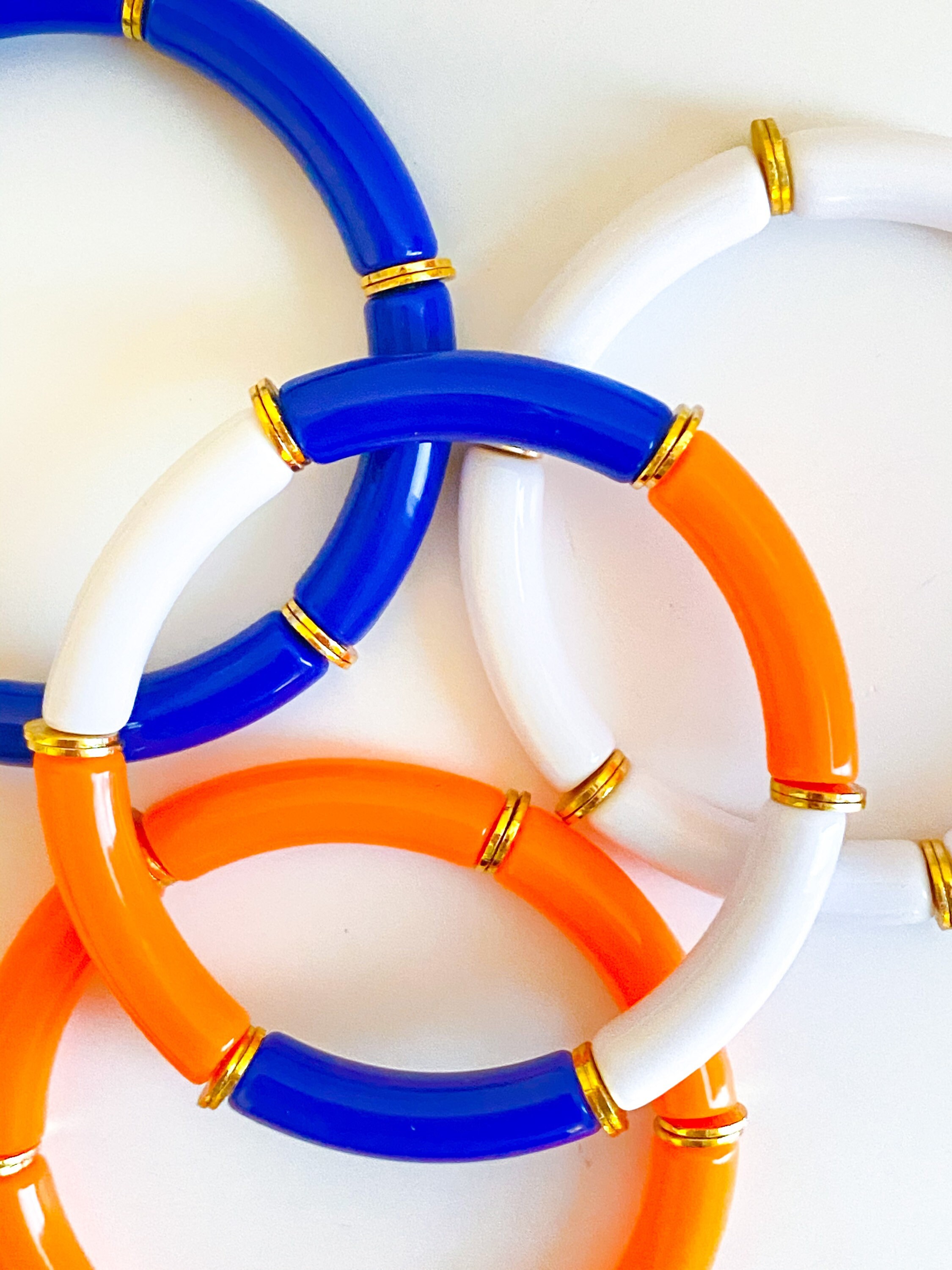 Astros Tube Bracelet | 8mm Bamboo Bracelet | Stack Bracelet | Custom ...