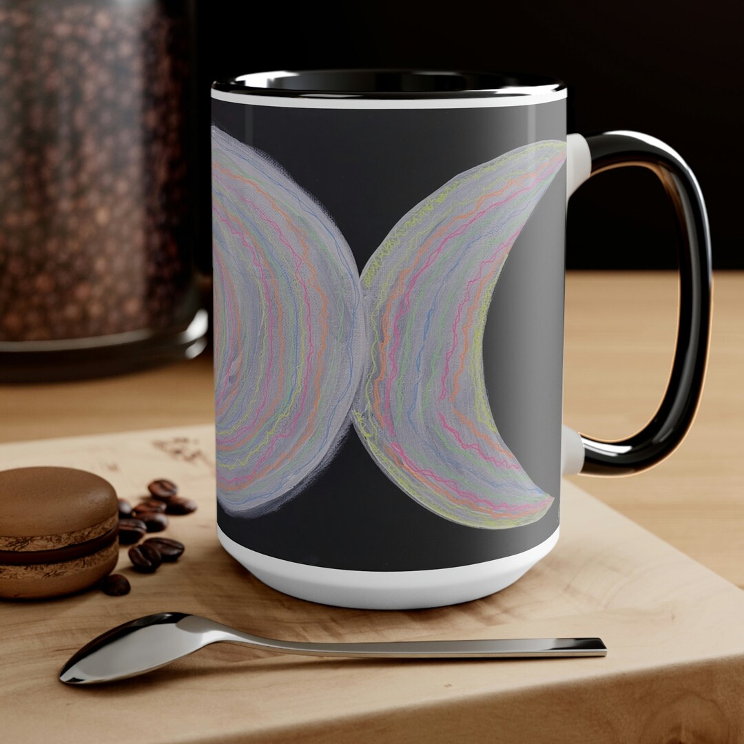 Trips 2 Triple Moon Two-tone Coffee Mugs, 15oz - Etsy