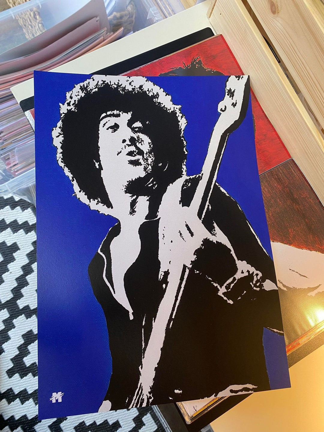 Phil Lynott Art Print From Original Painting High Quality Free UK ...