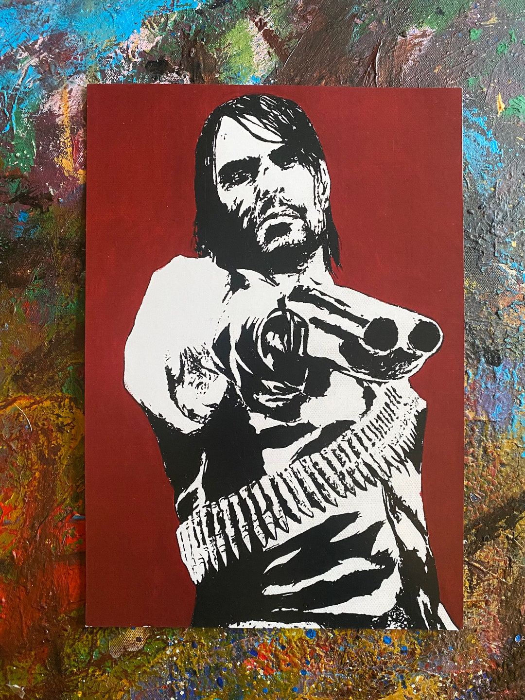 John Marston Art Print From Original Painting High Quality Free UK ...
