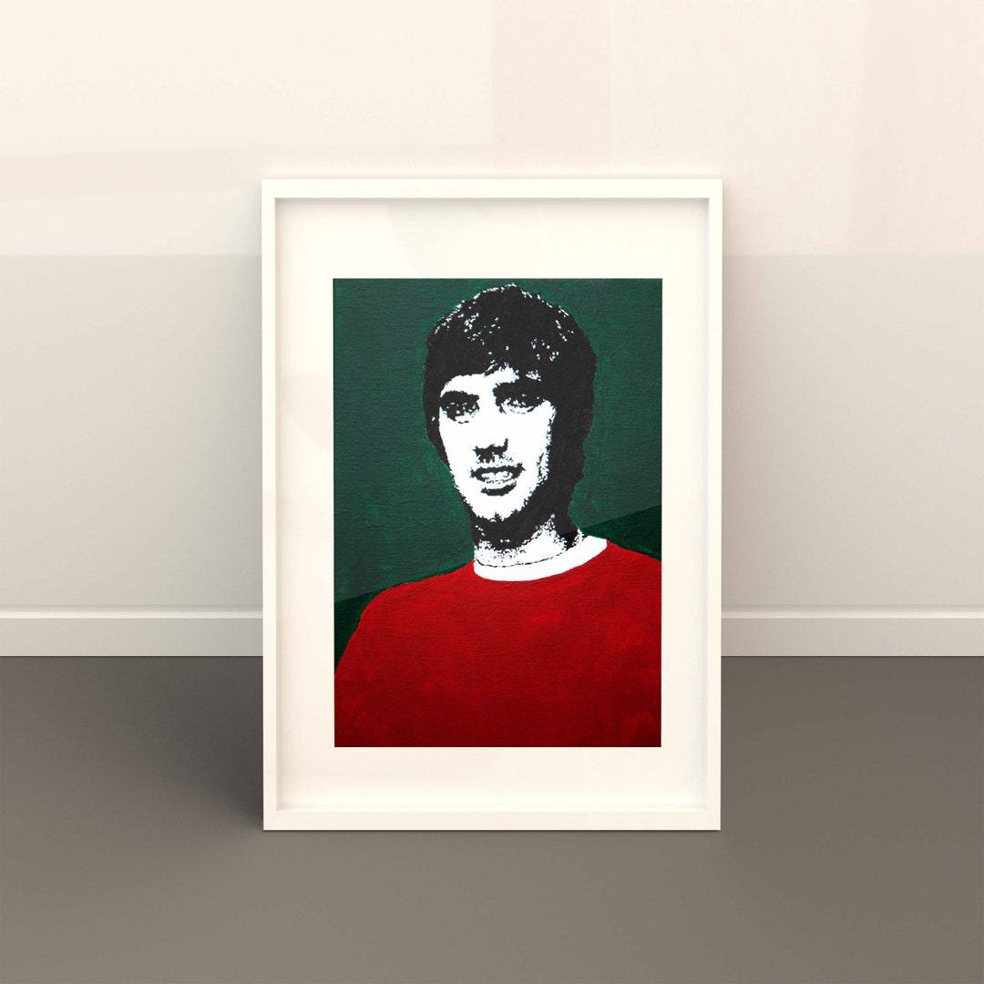 George Best Art Print From Original Painting High Quality Free UK ...