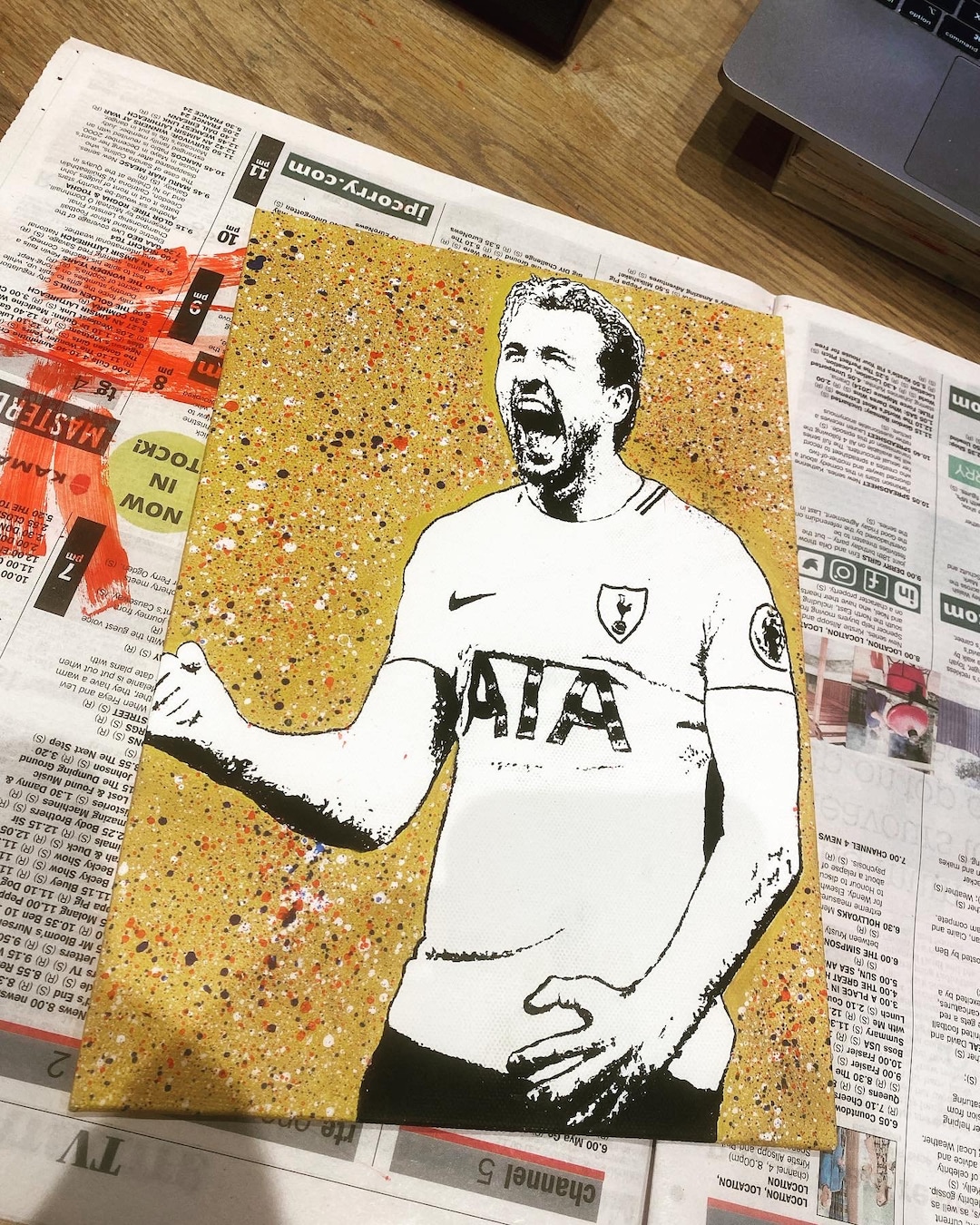 Harry Kane Art Print From Original Painting High Quality - Etsy