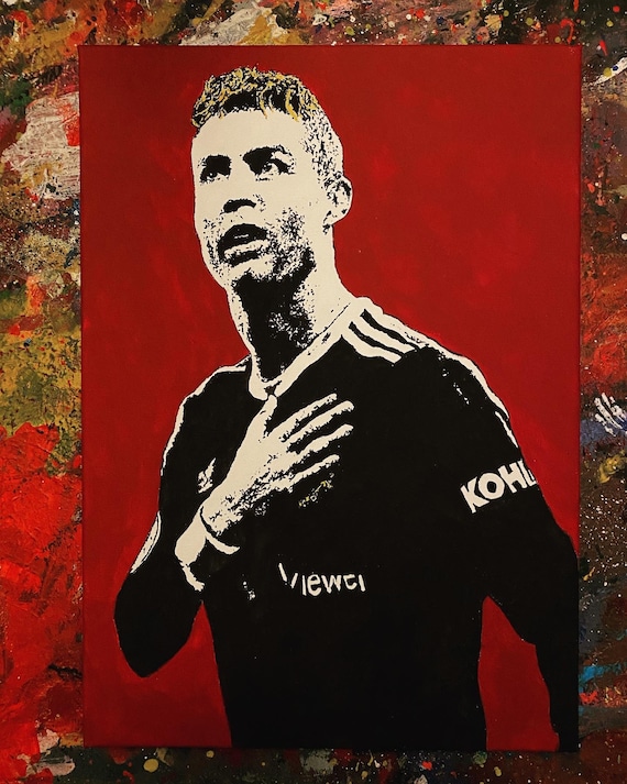 Cristiano Ronaldo Art Print From Original Painting High - Etsy
