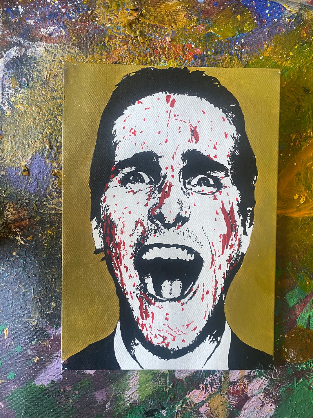 American Psycho Art Print From Original Painting High Quality Free UK ...