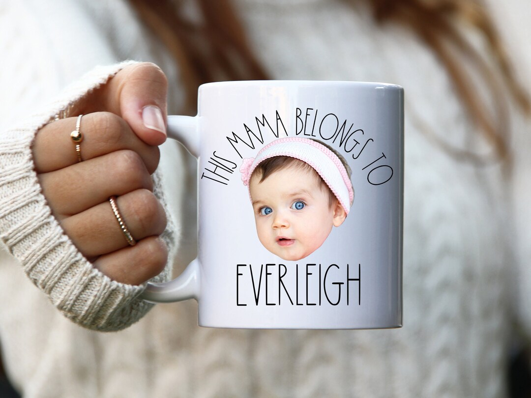 Rae Dunn Inspired Custom Baby Face Mug | Personalized Baby Name & Photo ...