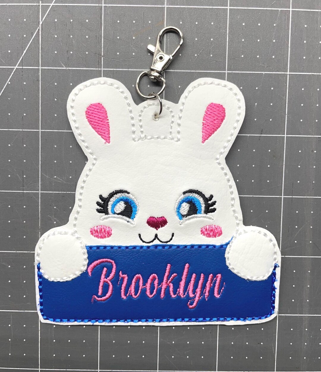 Personalized Bunny Name Tag - Etsy