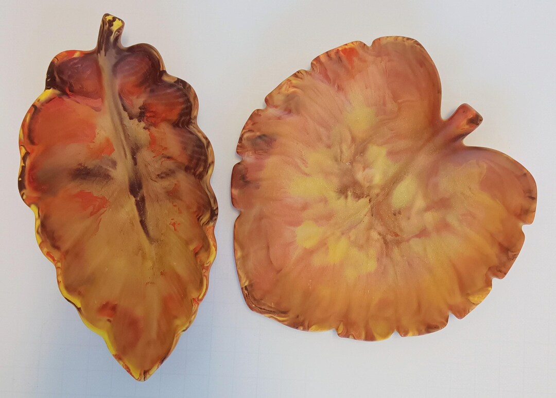 Gypsum Leaf Trinket Tray Set: Autumn Home Decor - Etsy