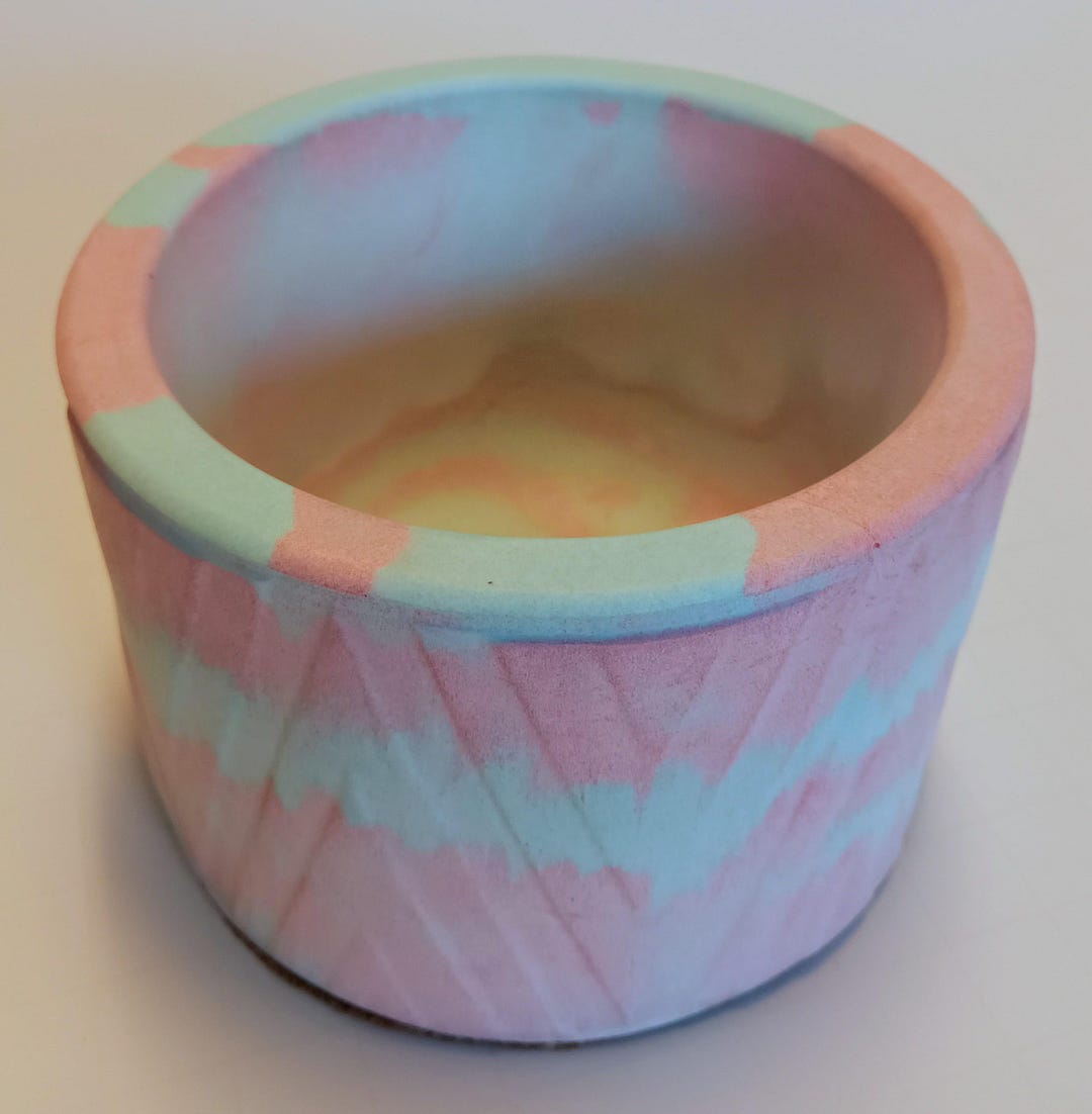Gypsum Plaster Bowl, Plaster Bowl, Decorative Bowl, Pink and Pastel ...