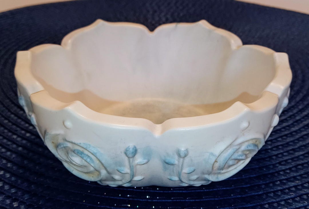 Gypsum Plaster Rose Bowl, Plaster Bowl, Flower Bowl, White and Pastel ...