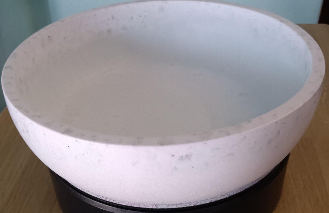 Gypsum Plaster Bowl, Serving Bowl, Candy Bowl, Fruit Bowl, White, Hints ...