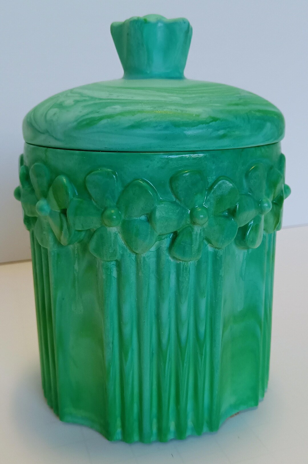 Green Gypsum Plaster Vase: Pen & Flower Holder, Desk Decor - Etsy