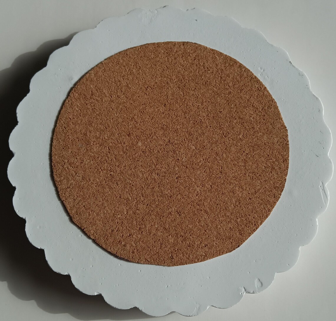 Gypsum Plaster Coaster With Silver Foil and Resin, Desk Décor - Etsy