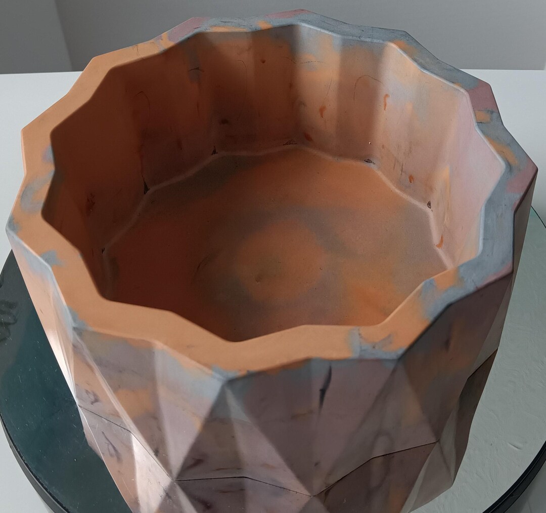 Gypsum Plaster Bowl, Serving Bowl, Candy Bowl, Fruit Bowl, Terra Cotta ...