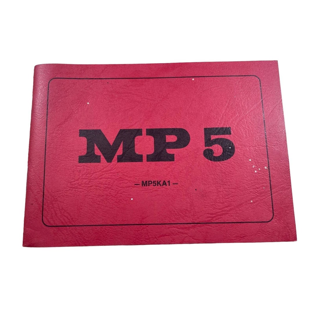 MP5 Army Booklet MP5KA1 Heckler & Koch Vintage - Etsy
