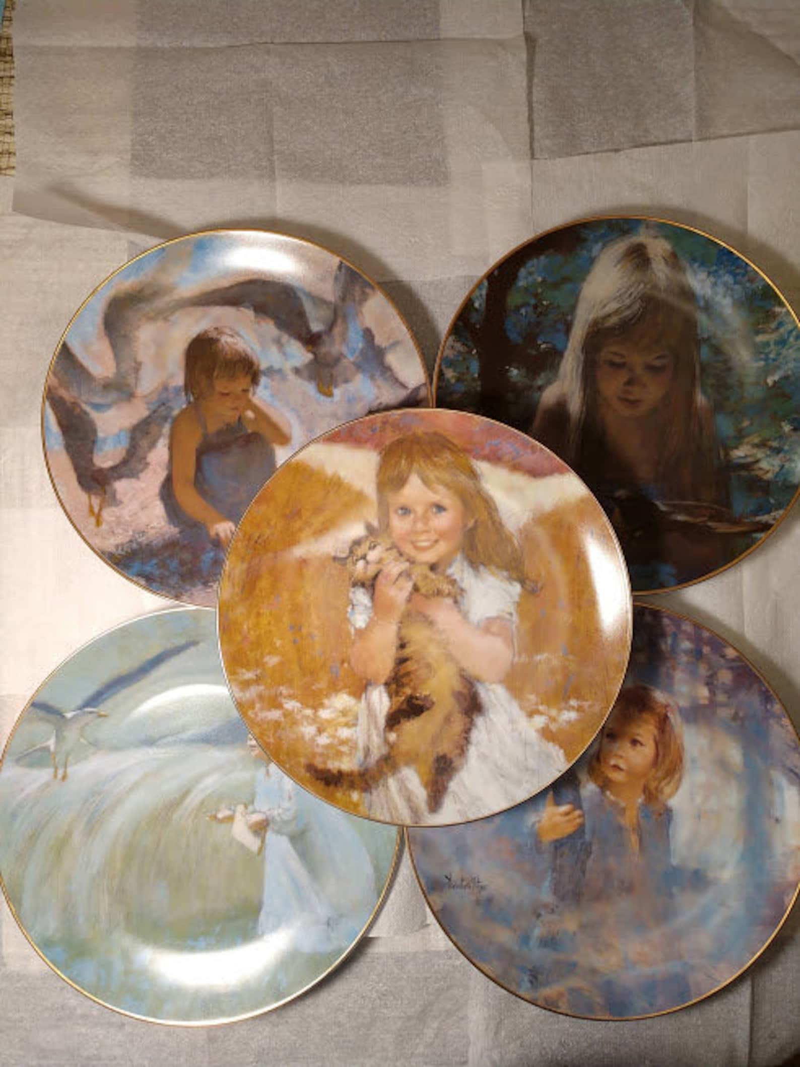Precious Moment Collection 5 Plate Thornton Utz From 1979 and - Etsy