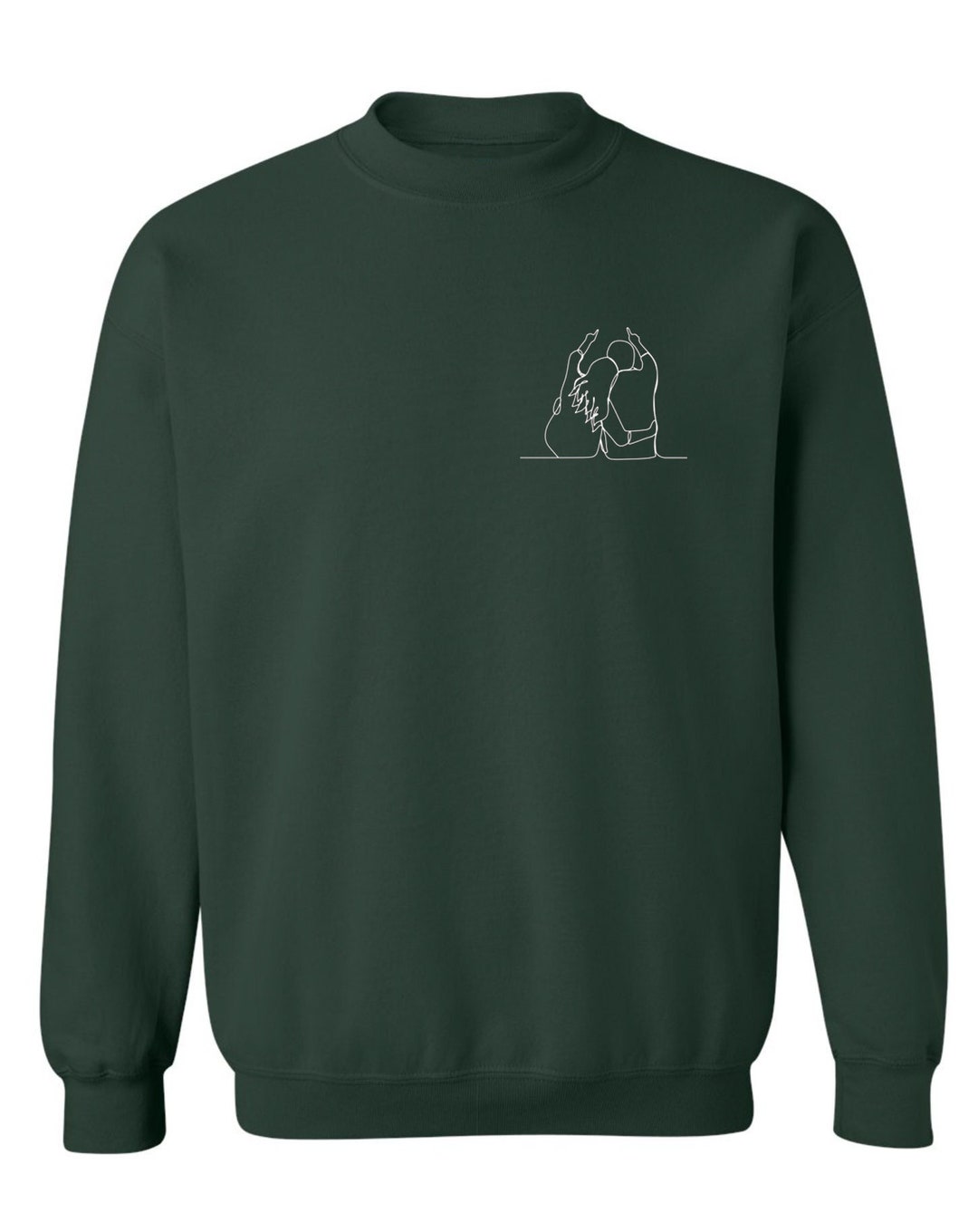 Outline Photo Sweatshirt // Line Art Photo Crewneck // Custom Portrait ...