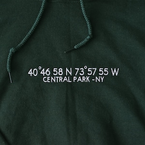 Custom Location Coordinates Embroidered Crewneck // Personalized Couple ...