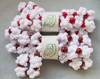 Crochet Popcorn and Cranberry Christmas Tree Garland - Etsy