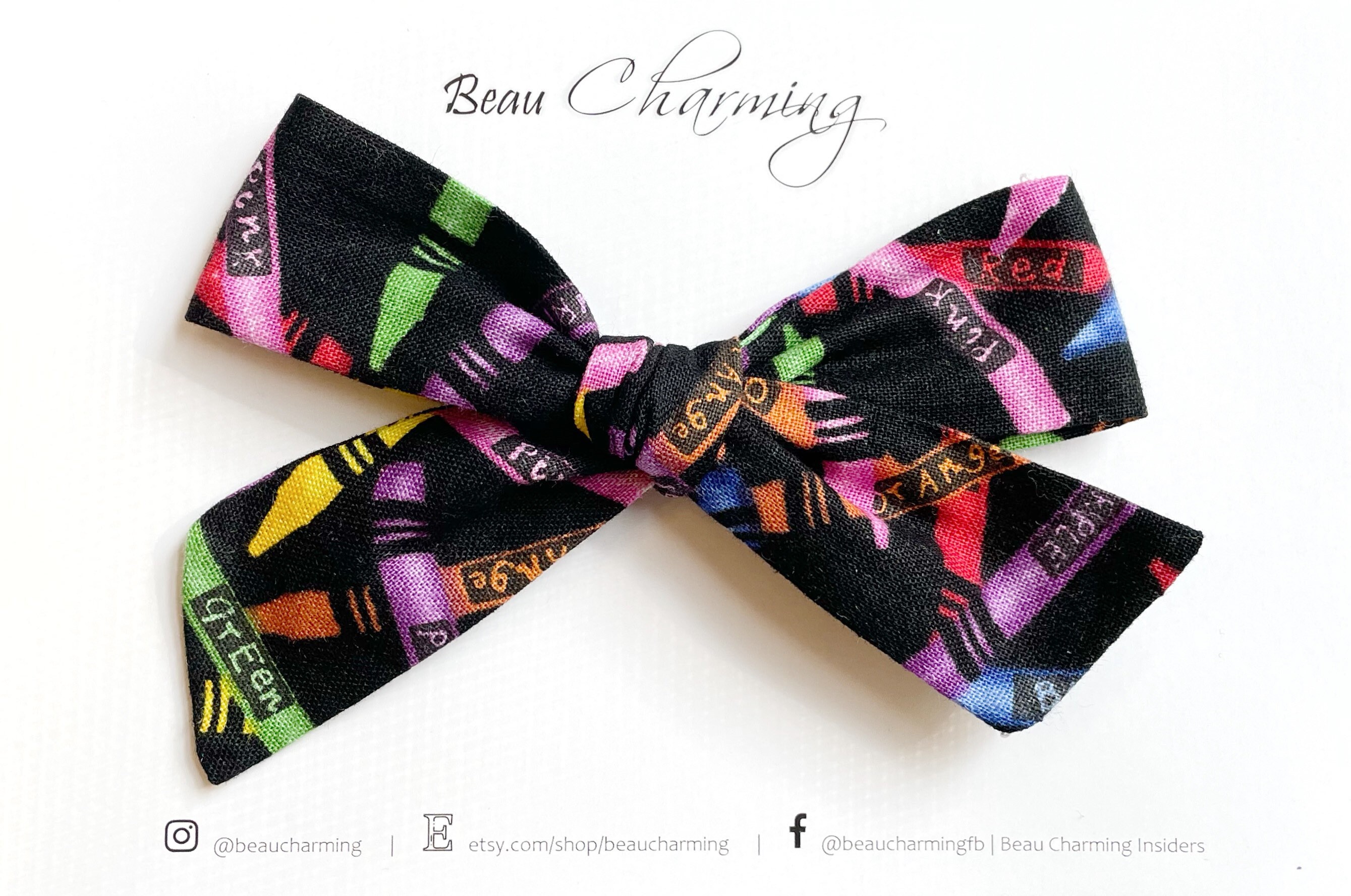 School Bows | Pretty Cotton Bows With School-themed Prints | Nylon ...