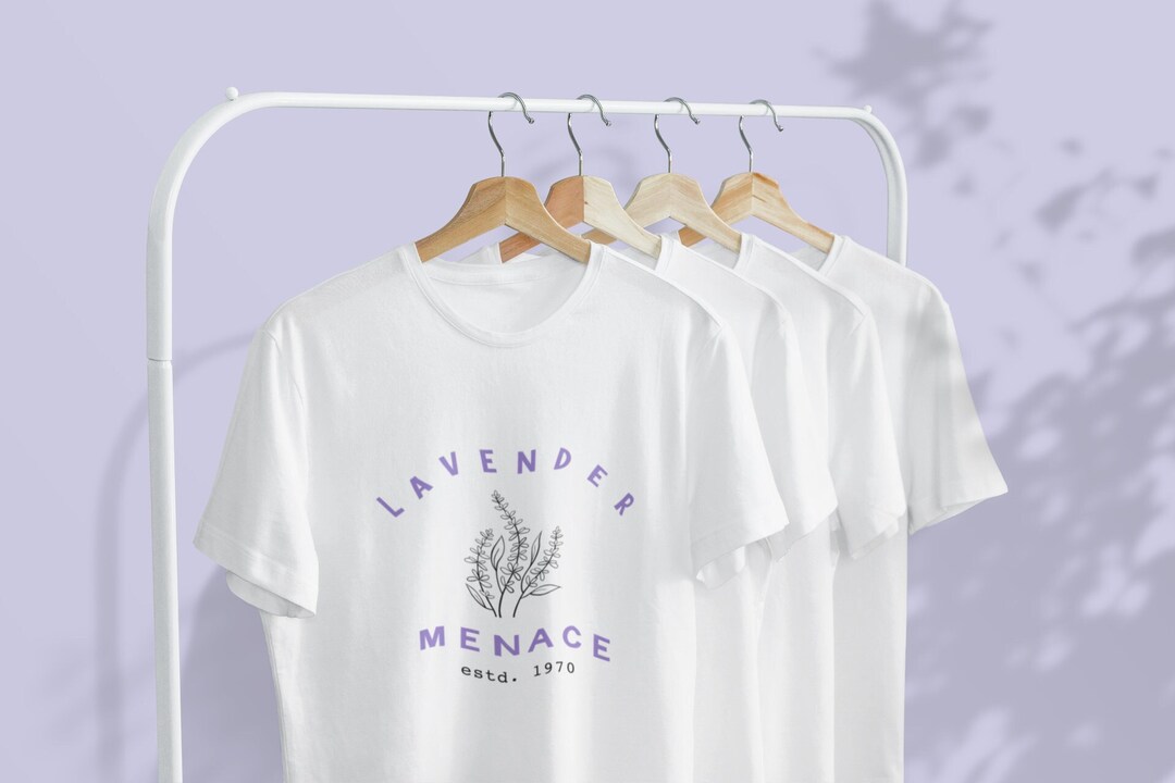 Lavender Menace Graphic Tee, Subtle Sapphic T Shirt, Lesbian Pride ...