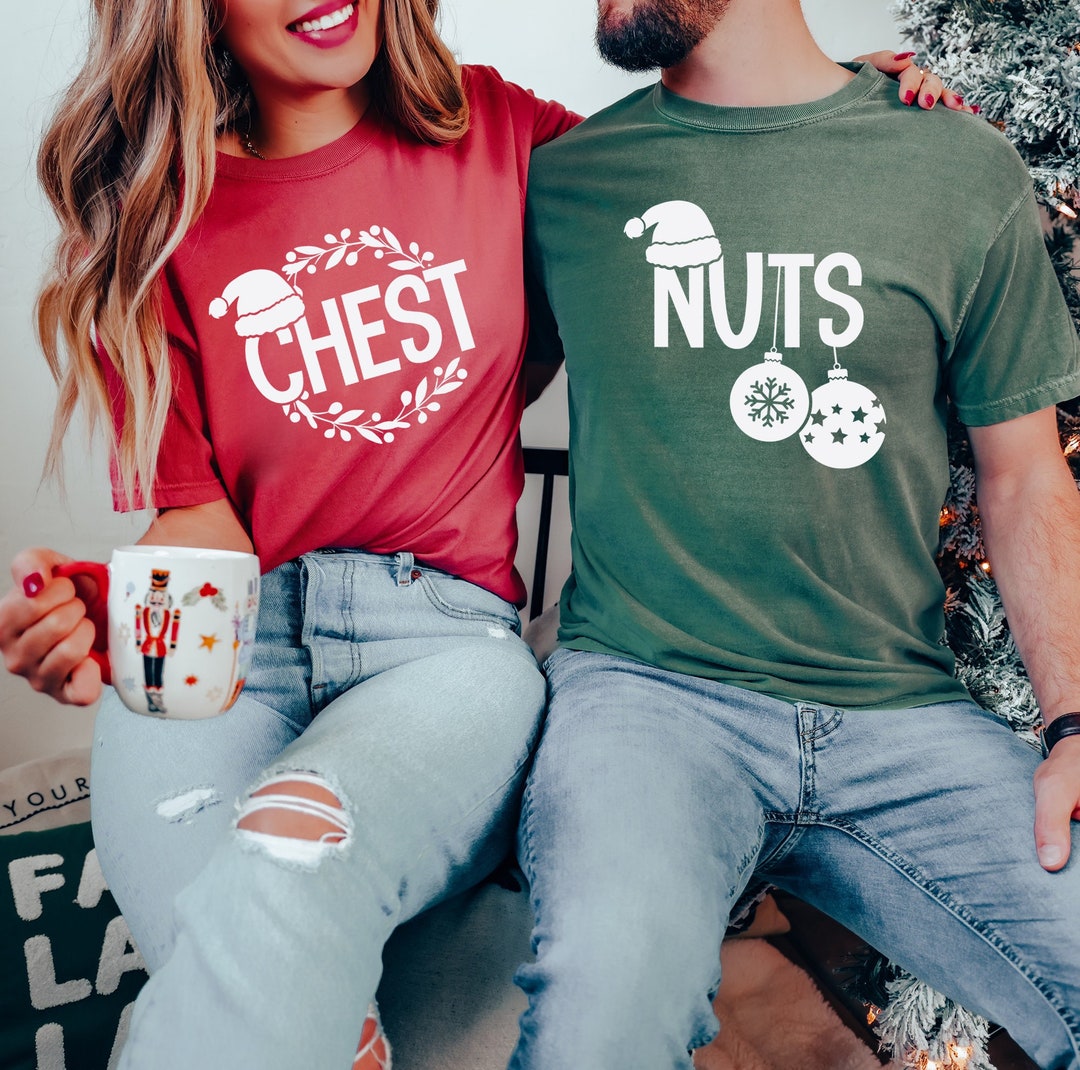 Christmas Couple Shirt,chest Nuts Christmas Shirt,funny Family ...