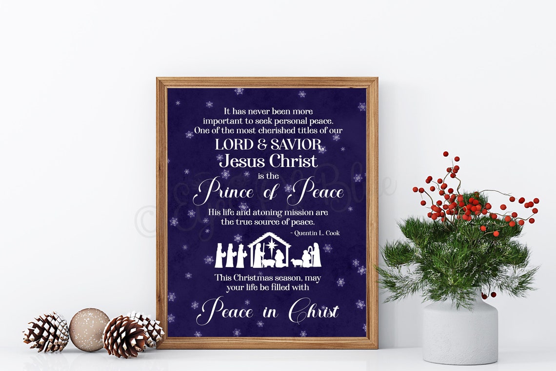 Peace in Christ Christmas Printable: Ronald Rasband Quote (digital ...