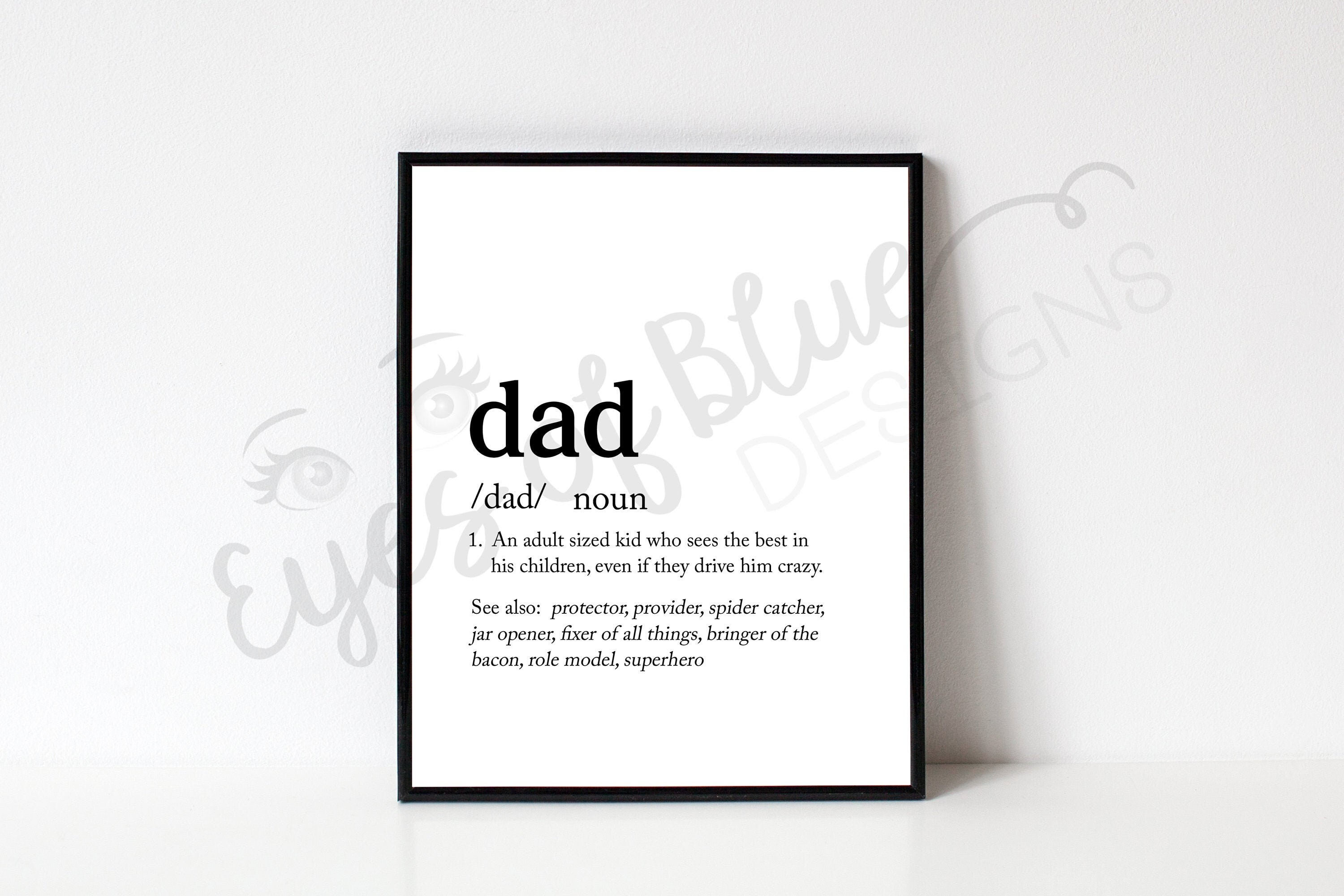 Definition of Dad Father's Day Definition Printable | Etsy