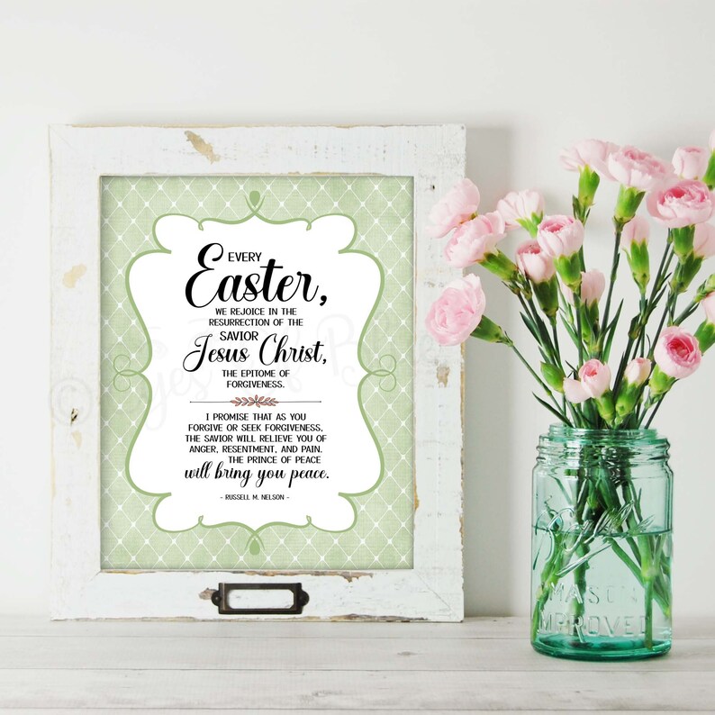 Bring You Peace | Easter Printable | Russell M. Nelson Easter Quote ...