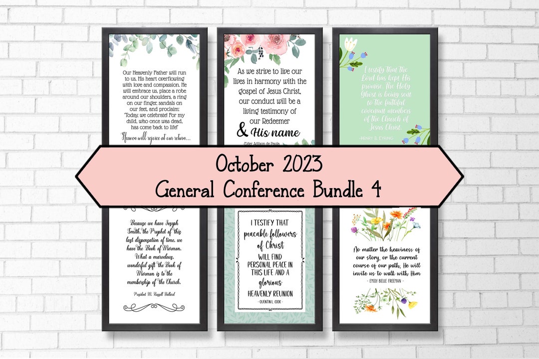 LDS General Conference October 2023 Digital Quote Bundle 4 LDS General ...