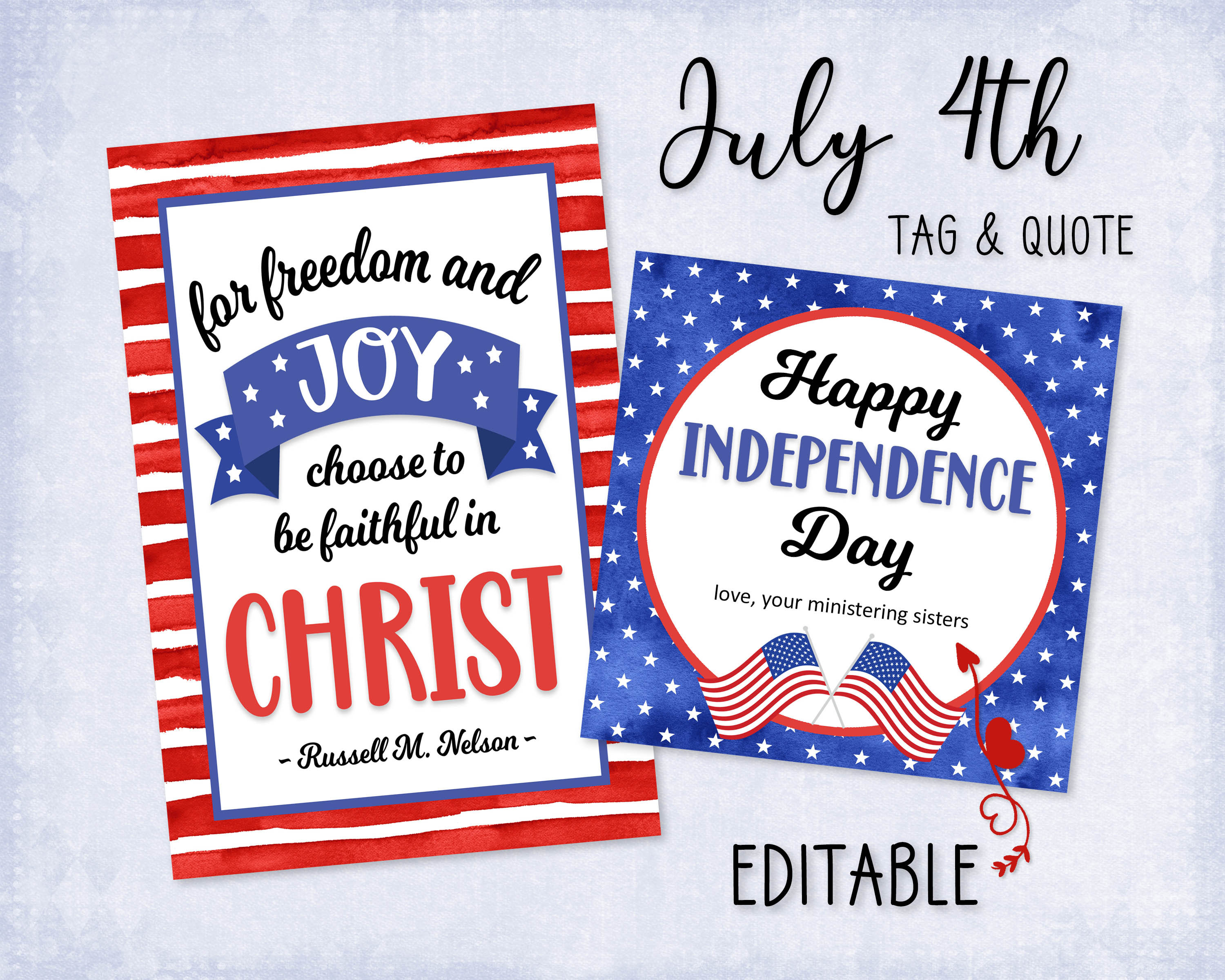 Freedom and Joy Independence Day Ministering Set Summer - Etsy
