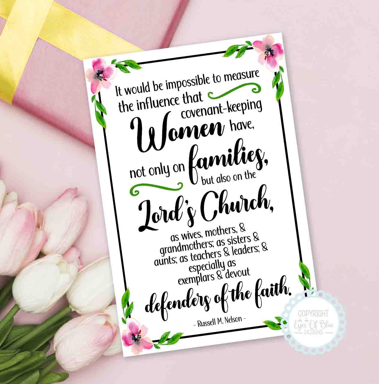 Covenant Keeping Women Quote: LDS Mother's Day Printable (digital ...