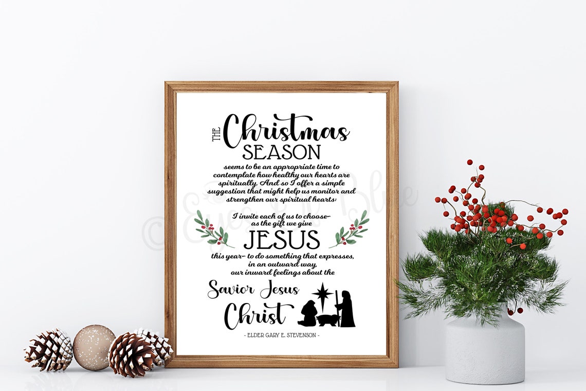 The Gift We Give Jesus Digital LDS Christmas Printable LDS Christmas ...