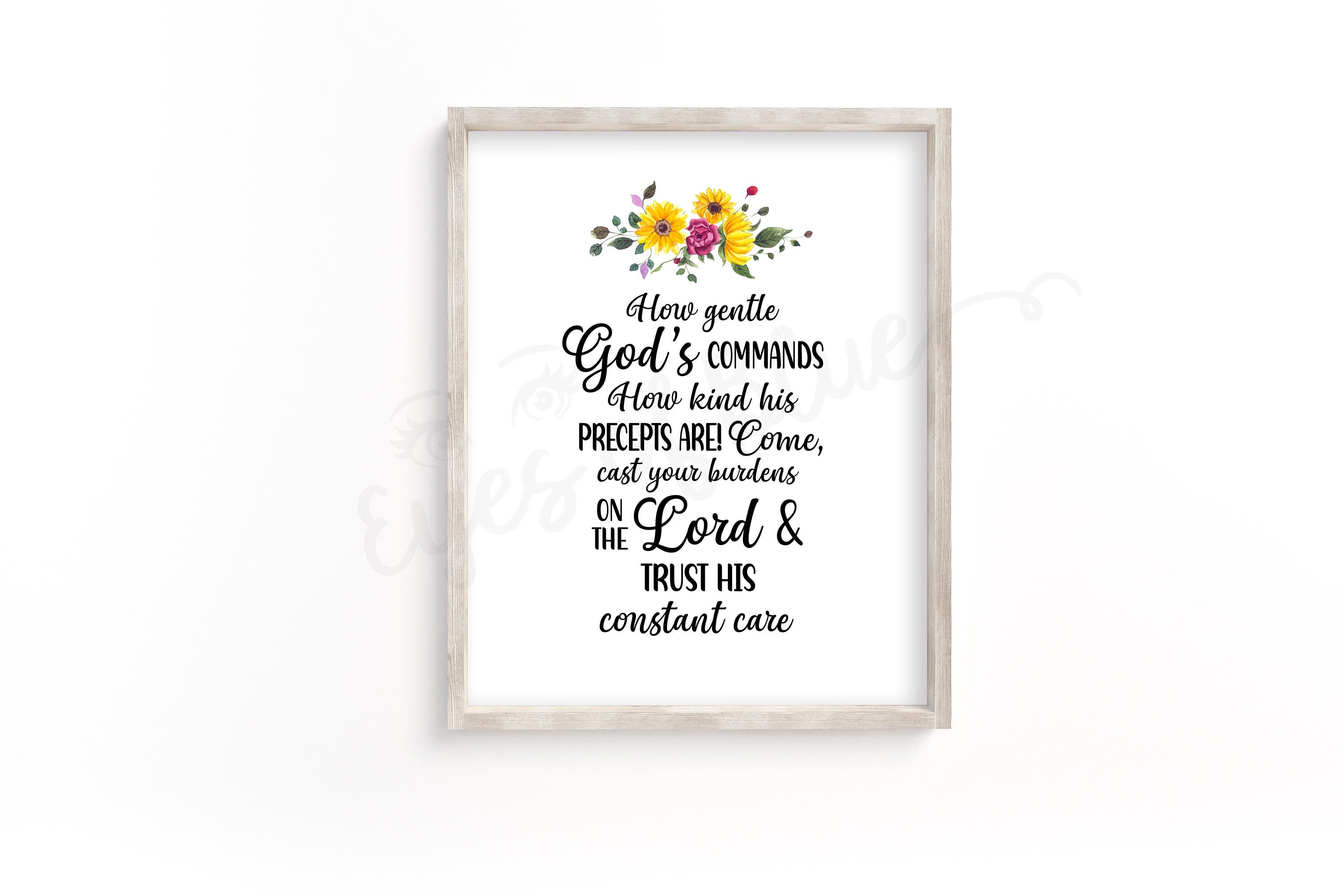 How Gentle God's Commands LDS Hymn Printable LDS - Etsy