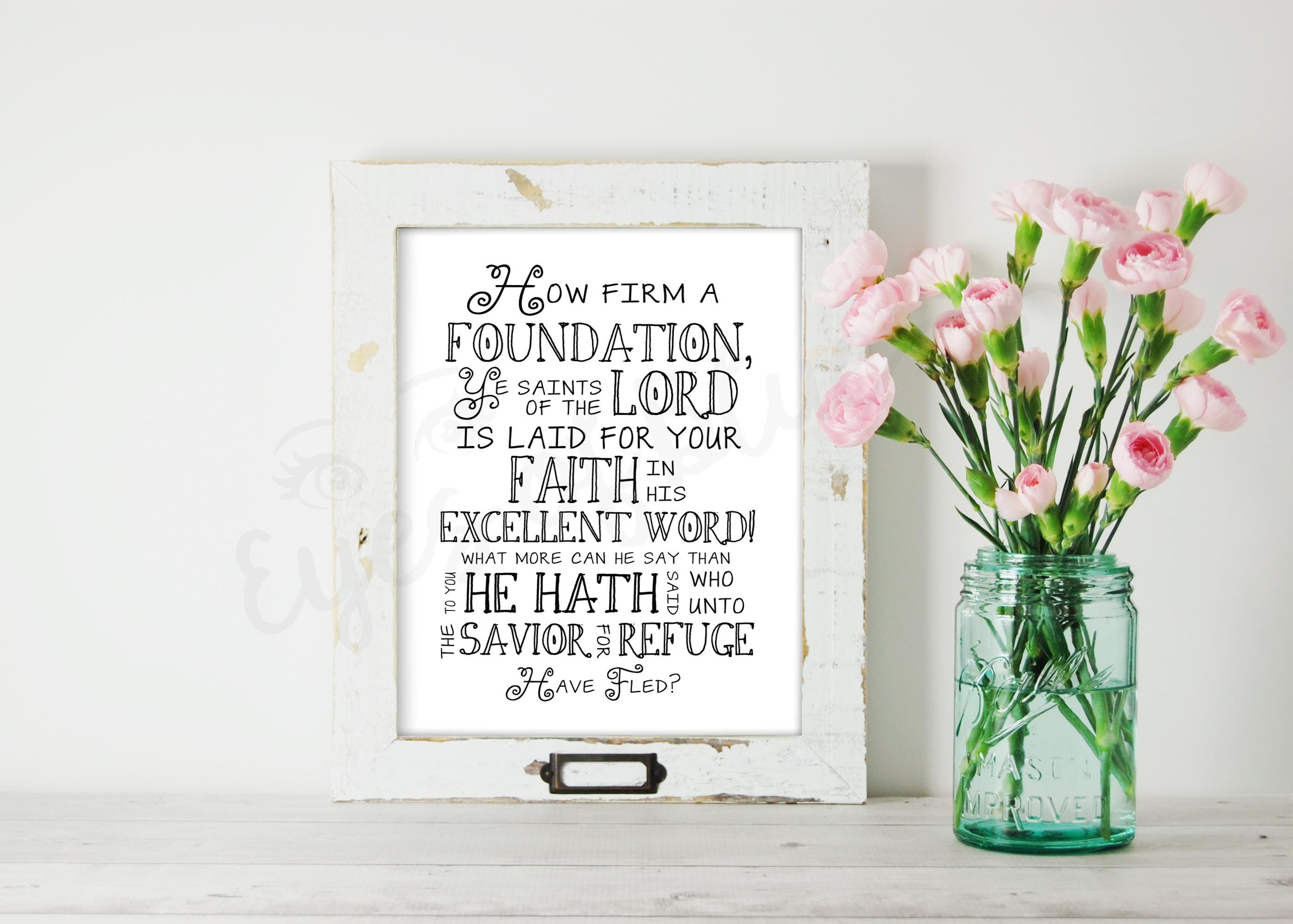 How Firm A Foundation LDS Digital Hymn Bundle LDS Printable Hymns ...