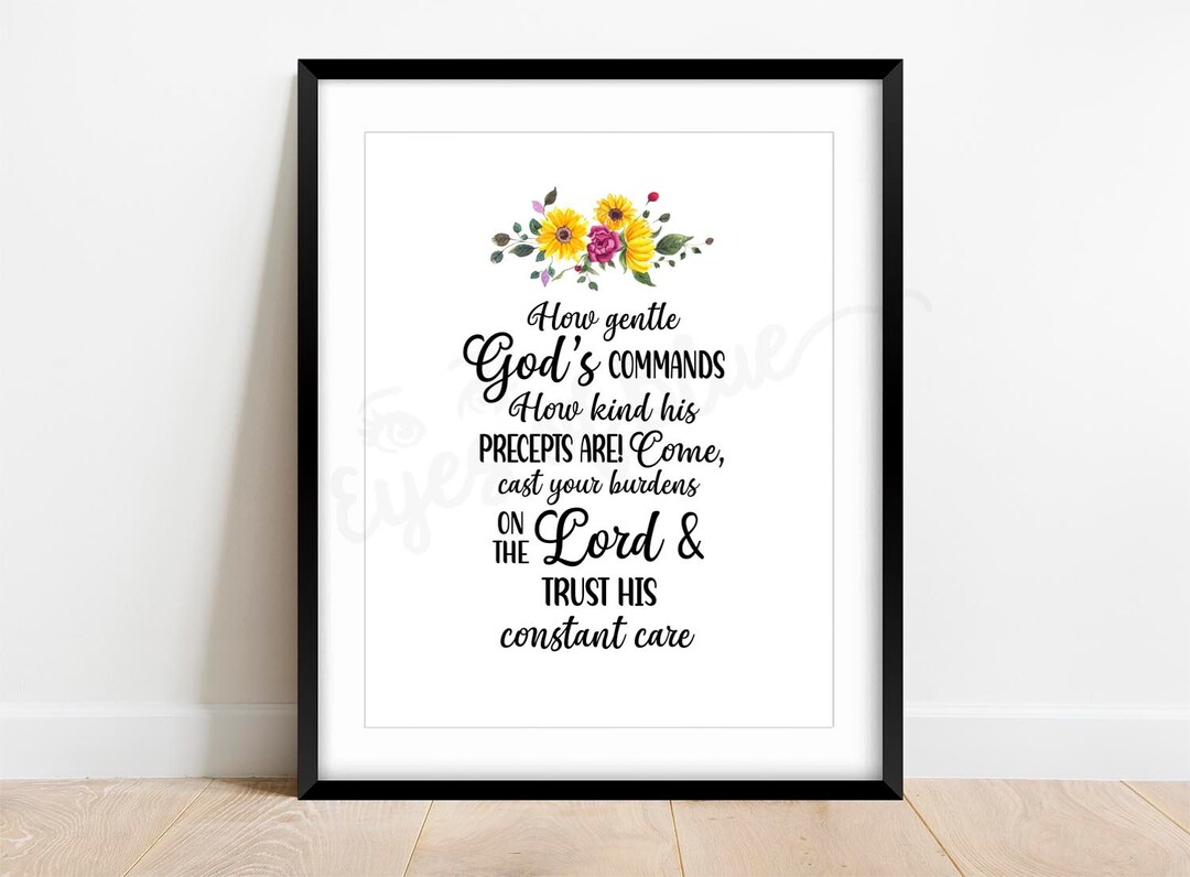 How Gentle God's Commands LDS Hymn Printable LDS - Etsy