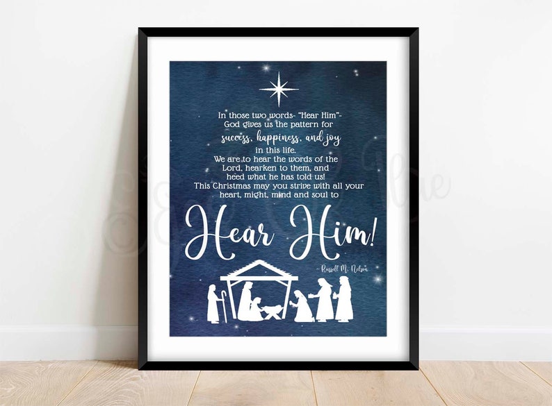 Hear Him Christmas Quote Printable: Russell M. Nelson (digital Download ...