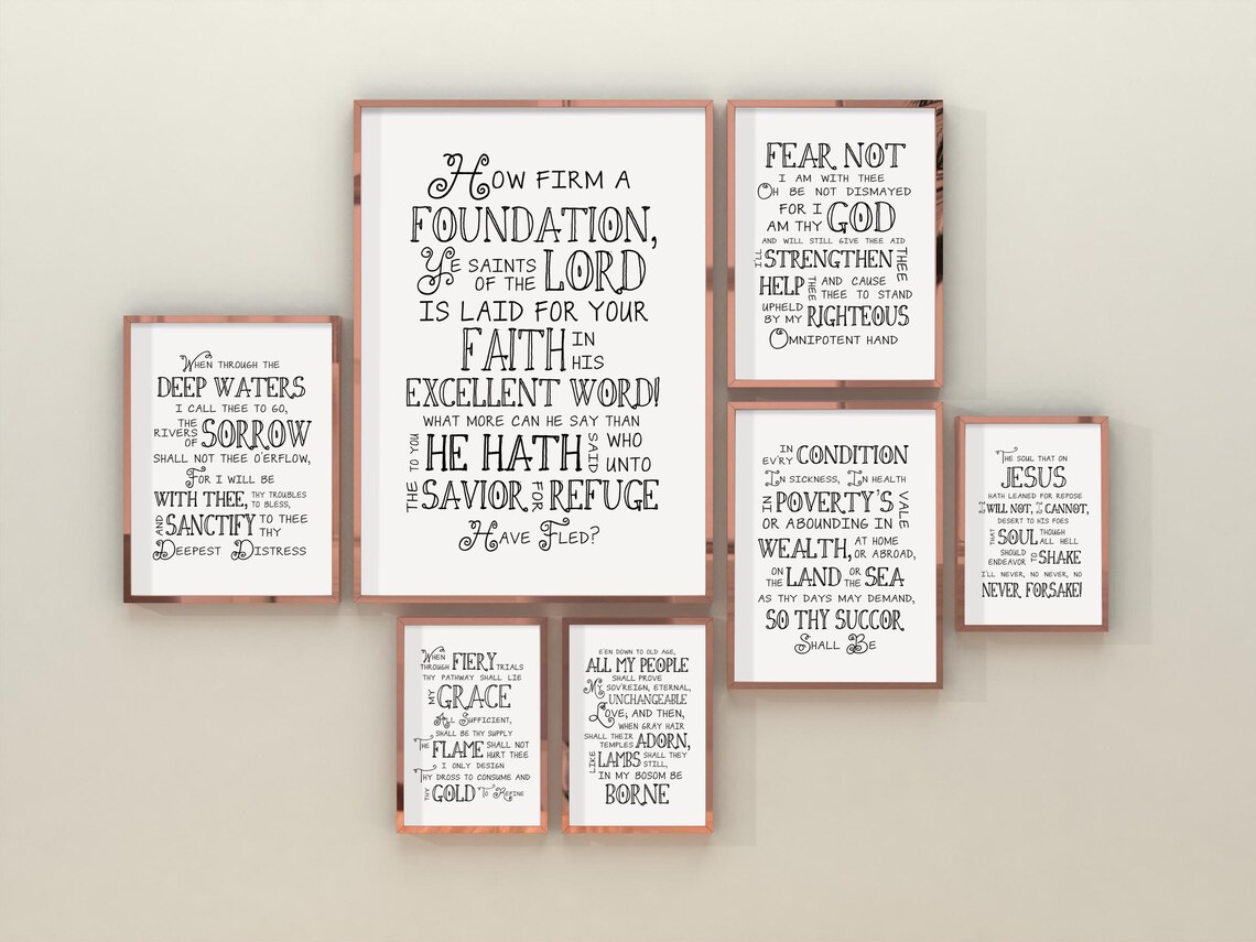 How Firm A Foundation LDS Digital Hymn Bundle LDS Printable - Etsy