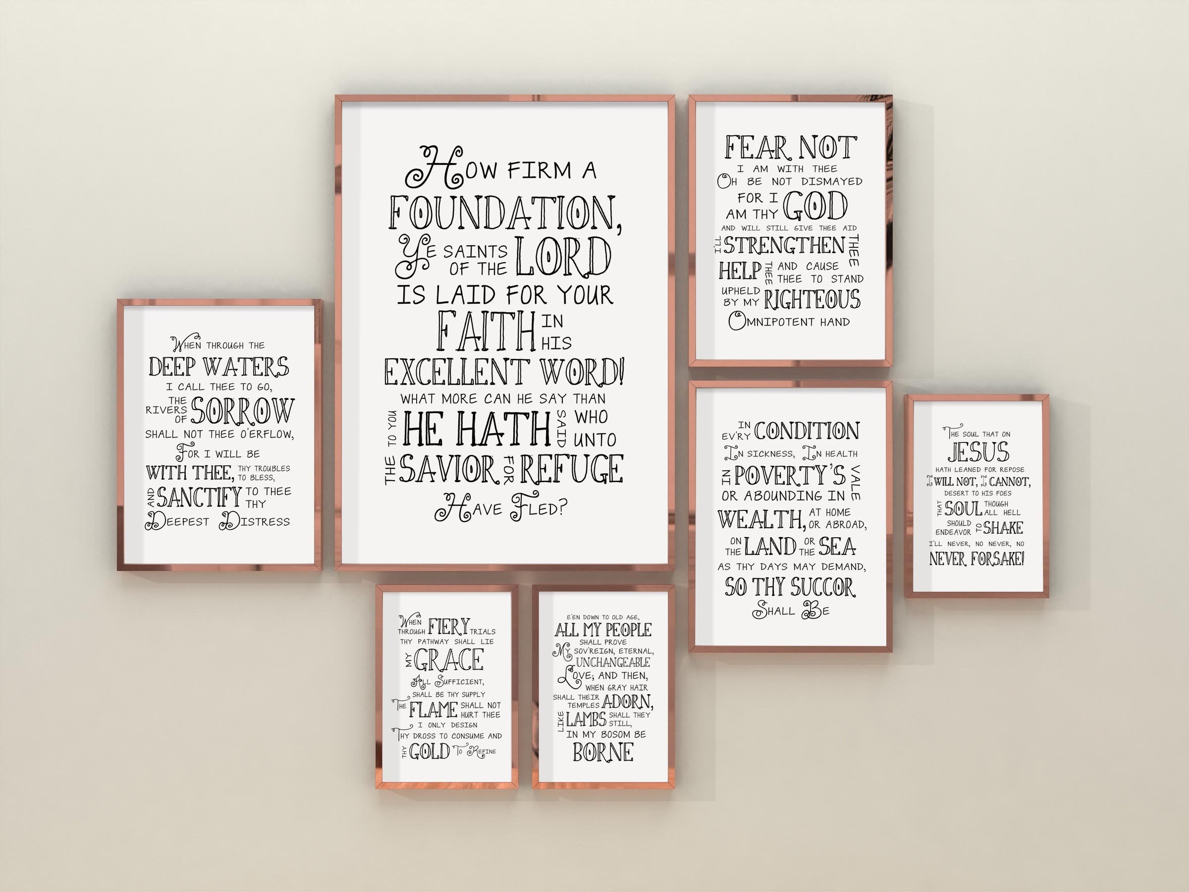 LDS Hymn Print Set: "how Firm A Foundation" (digital Bundle) - Etsy